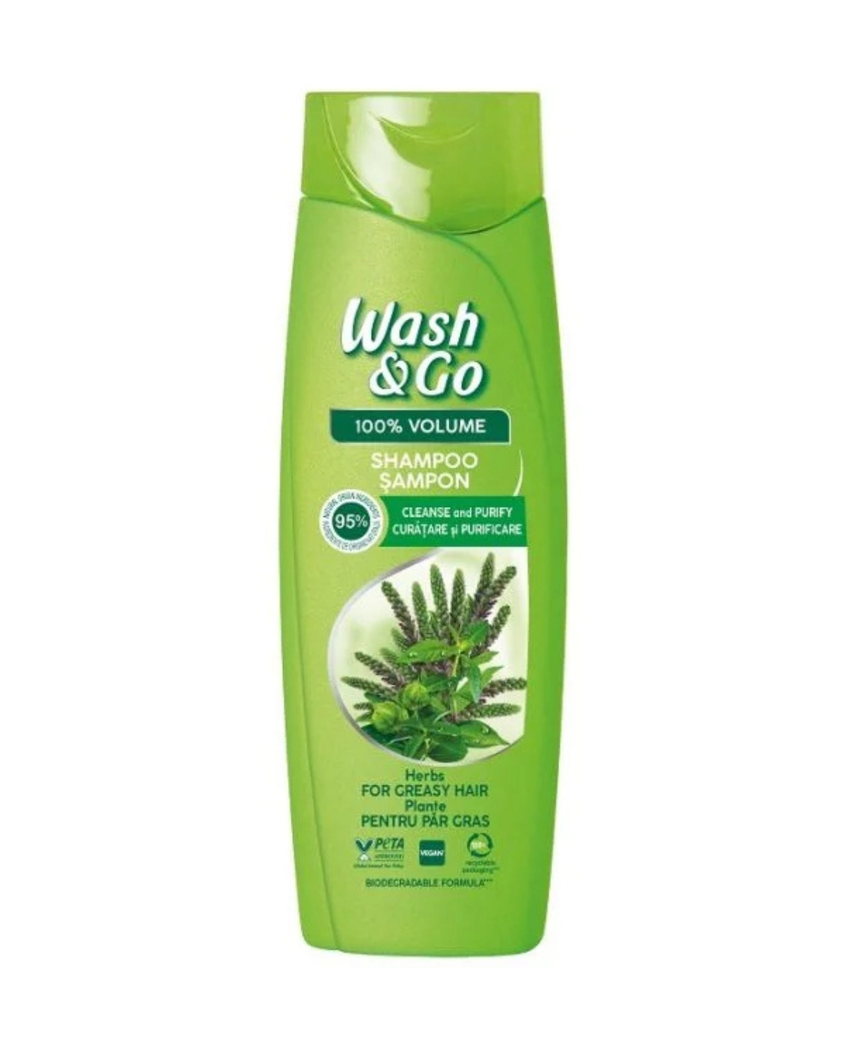 WASH&GO SAM. MASNA KOSA-BILJKE 360ML | Mil Pop